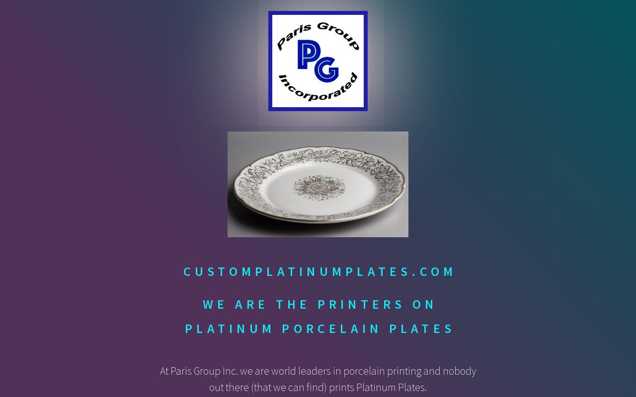 Custom Printed Porcelain Platinum Rimmed Plates